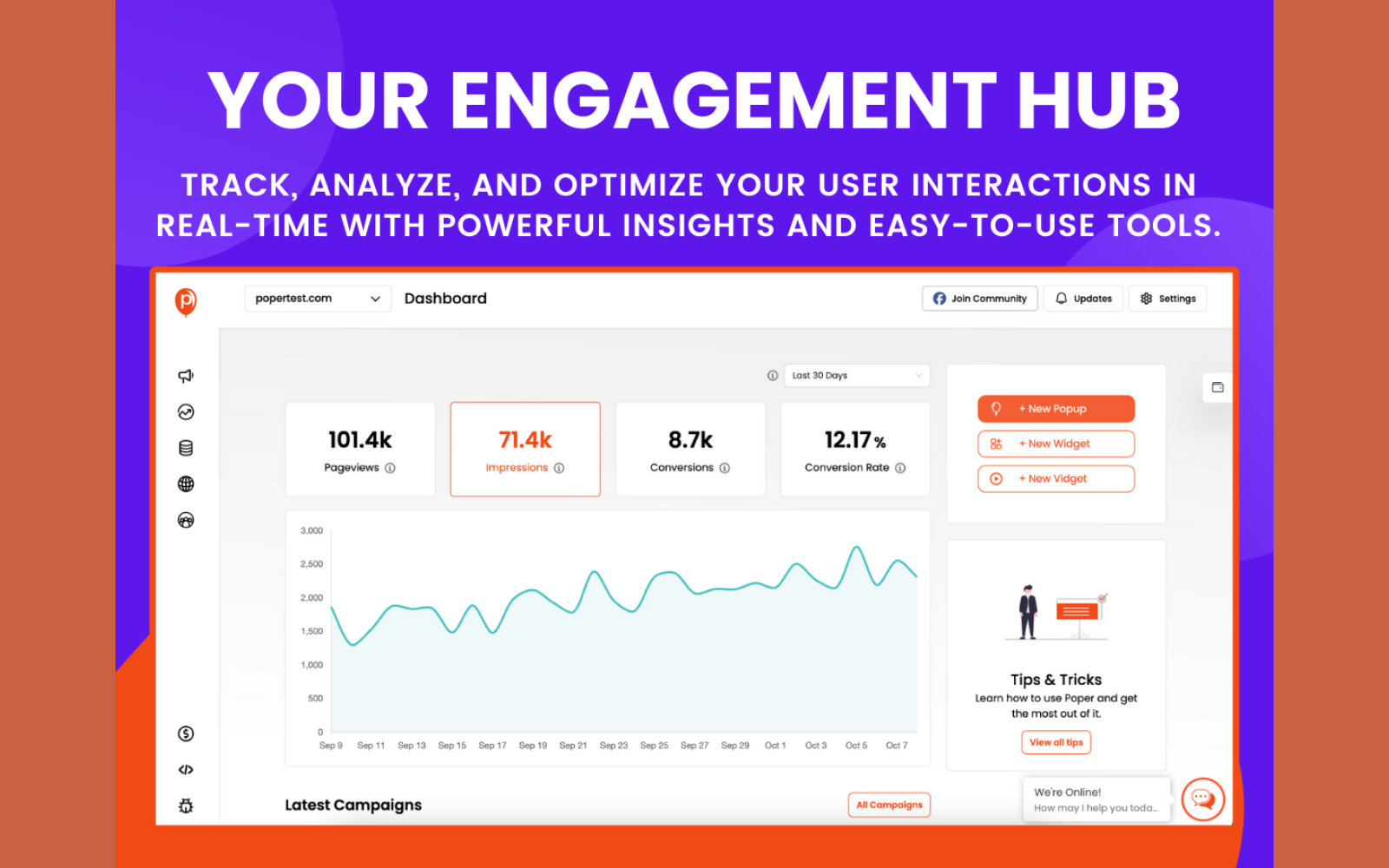 Poper: Smart AI Popup, Exit Intent Popups, Gamification Popups, Surveys, Widgets, Videos ...